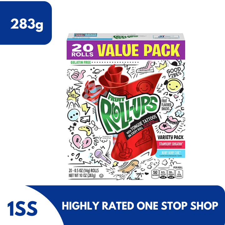 Betty Crocker Fruit Roll-Ups Variety Pack 20 Rolls, 283g | Lazada PH