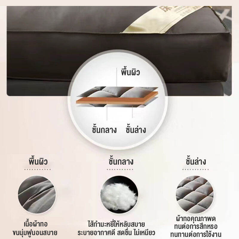 AIBE ท็อปเปอร์ (3.5F 5F 6F) หนา4นิ้ว ท็อปเปอร์6ฟุต มียางรัดหมุม ท็อปเปอร์3 5 ฟุต topper 3 5 ฟุต ...