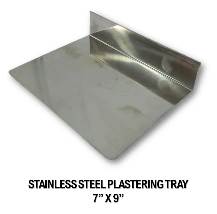 STAINLESS STEEL PLASTERING TRAY 7 X 9 IN FOR PLASTER CEILING WORKS | Lazada