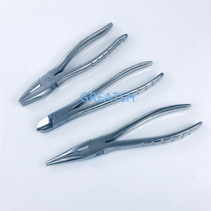 Veterinary Kirschner Wire Cutter Flat Nose Pliers With Serrated Jaws ...