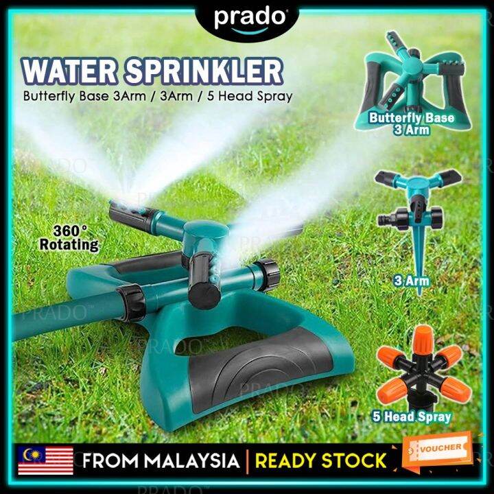 PRADO MALAYSIA Automatic 360° Rotating Water Sprinkler Lawn Garden ...