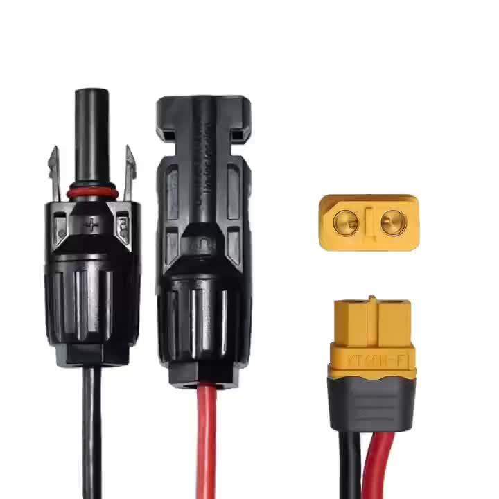 Solar Connector to XT60 Adapter Charge Cable for XT60 Input Port ...