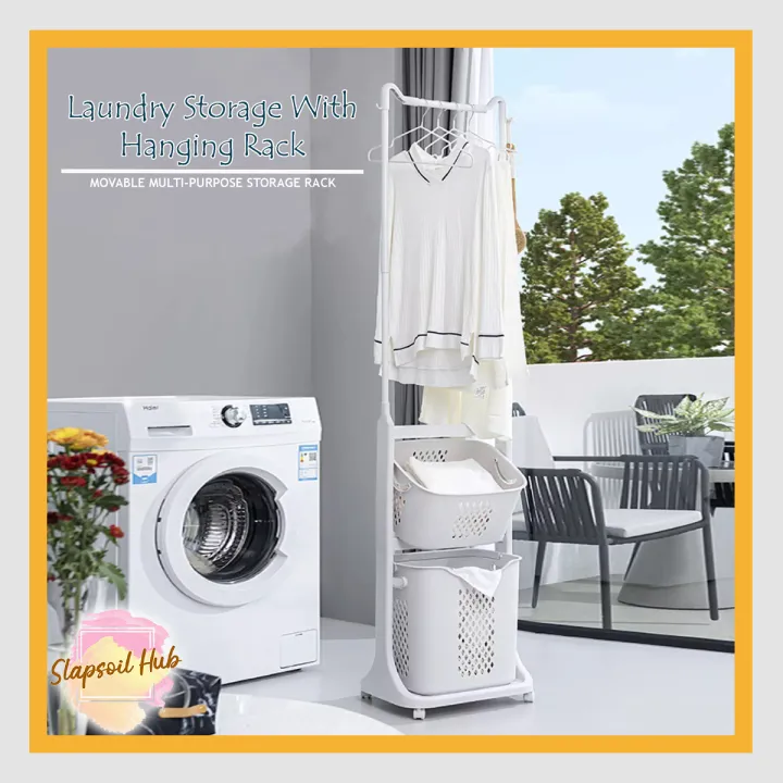 SLAPSOIL HUB Multi-functional Storage Bin Organizer Laundry Hanging ...