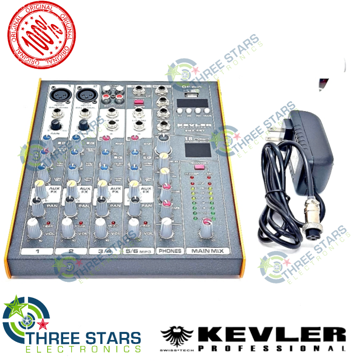 2021 KEVLER SMX-6BT 6 CHANNEL COMPACT MIXER 2 Mic/Line and 2 Stereo ...
