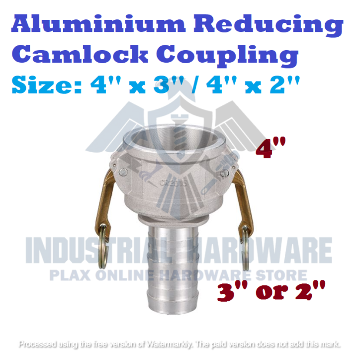 Aluminium Reducing Camlock Coupling CR4030 4" x 3" CR4020 4'' x 2 ...