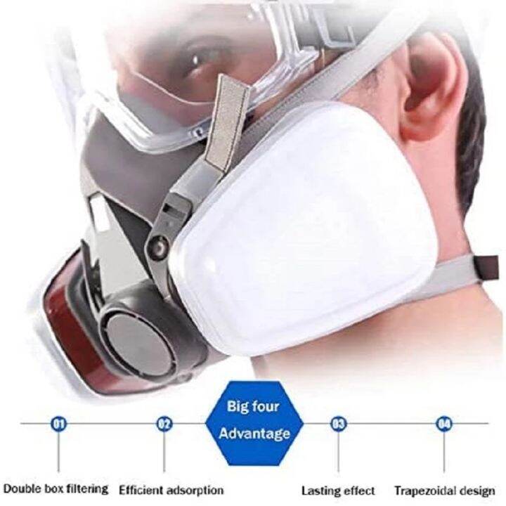 6200 Respirator Gas Mask Anti Dust Respirator Face Gas Mask Protection ...