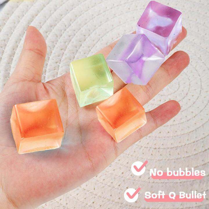 NEW Fidget Toy Mini Squishy Toys Mochi Ice Block Stress Squeeze Paw Toy ...