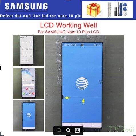 Line and dot defect original used lcd for Samsung Galaxy Note 10 plus ...