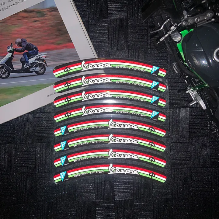 3D Gel Motorcycle Wheel Rim Strip Decals Tire Reflective Car Stickers ...