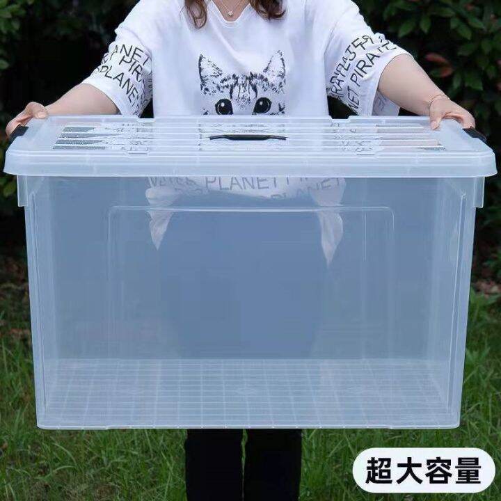 [COD] Transparent plastic turnover box with rectangular parts storage ...