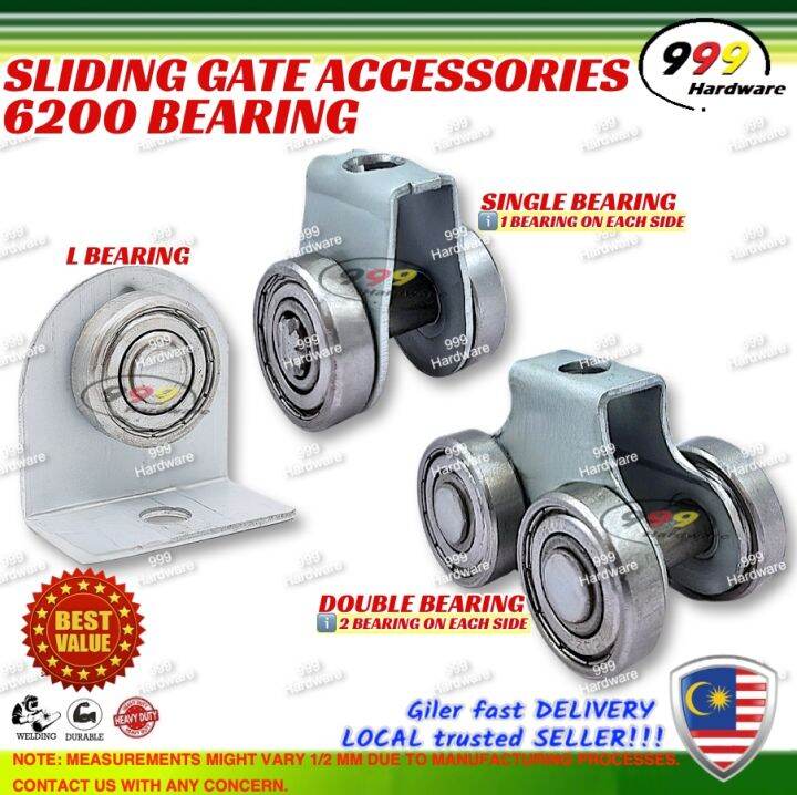 999 SLIDING DOOR 6200 BEARING / SLIDE GATE ROLLER / HANG GATE SINGLE ...