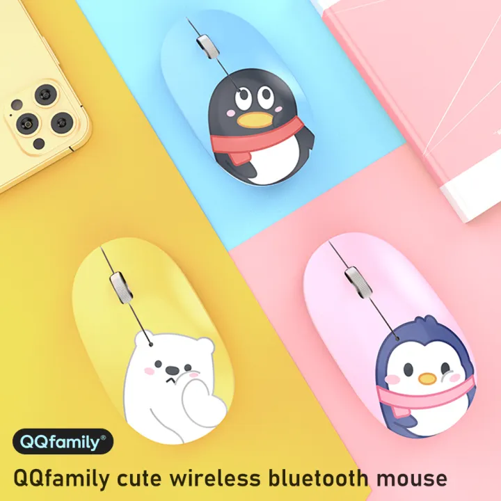 Mini Small QQ QM713 Wireless 2.4G Bluetooth Rechargable Mouse 3DPI ...