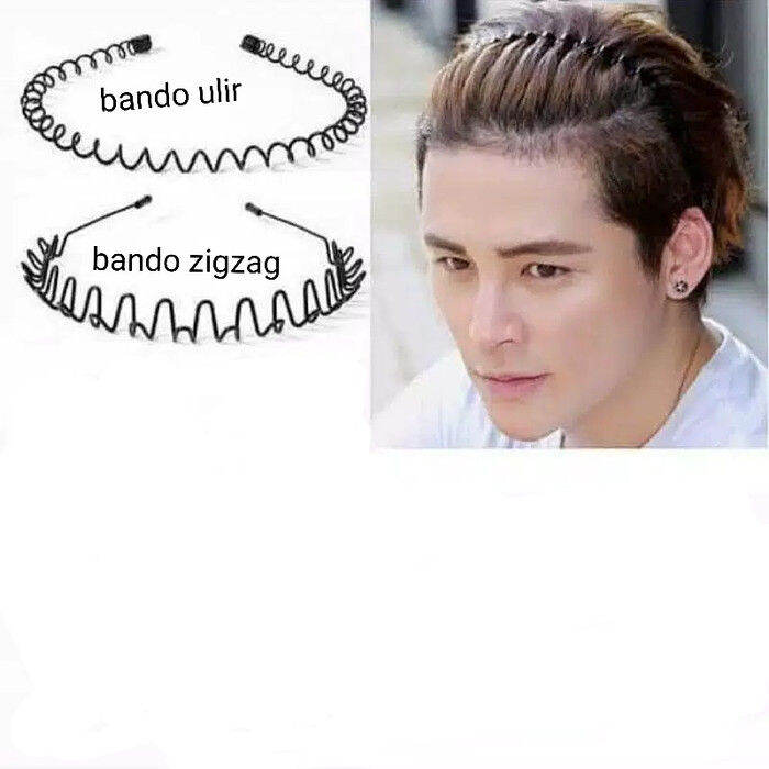 BANDO HITAM Bando BESI KAWAT HITAM ,UNISEX COWOK CEWEK BISA PAKAI ...