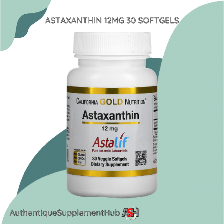 California Gold Nutrition, Astaxanthin, AstaLif Pure Icelandic, 12 mg ...