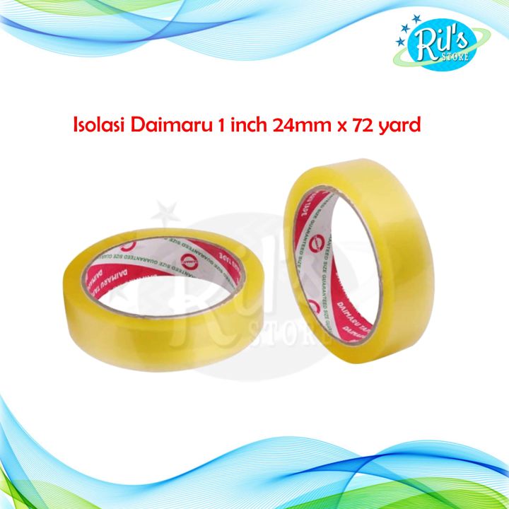 Isolasi Bening Daimaru 1 Inch / Selotip Kecil Daimaru 24 MM x 72 YARD / Solasi kado | Lazada ...