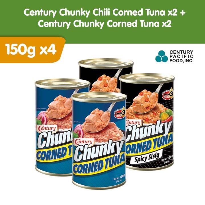 Century Chunky Chili Corned Tuna 150g x2 Century Chunky Corned Tuna 150g x2 | Lazada PH