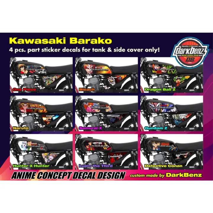 NEW KAWASAKI BARAKO - Anime Concept Stock Quality Sticker Decals ...