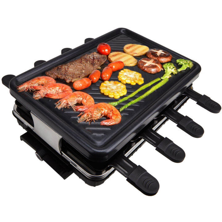 Raclette Table Grill, Electric Korean BBQ Grill Indoor Cheese Raclette ...