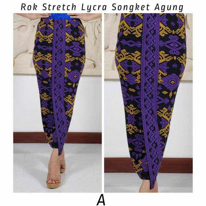 rok lycra strait kamen motif songket bali rok panjang rok bali bawahan ...