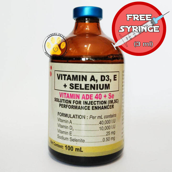 NUTRIVET Vitamin ADE 40 + Selenium Performance Enhancer (100 ml) FOR ...