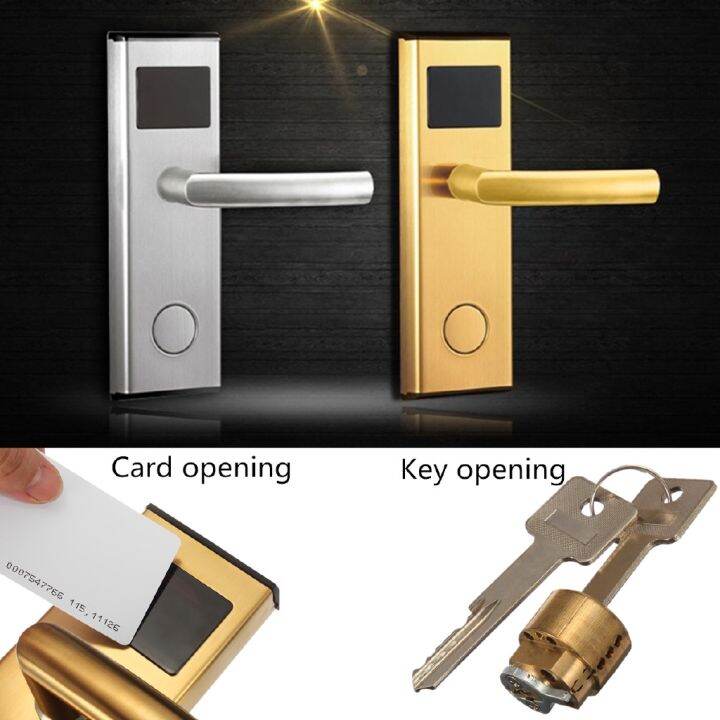 RFID Intelligent Digital Card Key Unlock Hotel Stainless Steel Door ...