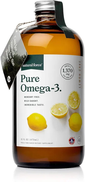 Natural Force Pure Omega 3 - Fish Oil Liquid Supplement for Adults and ...