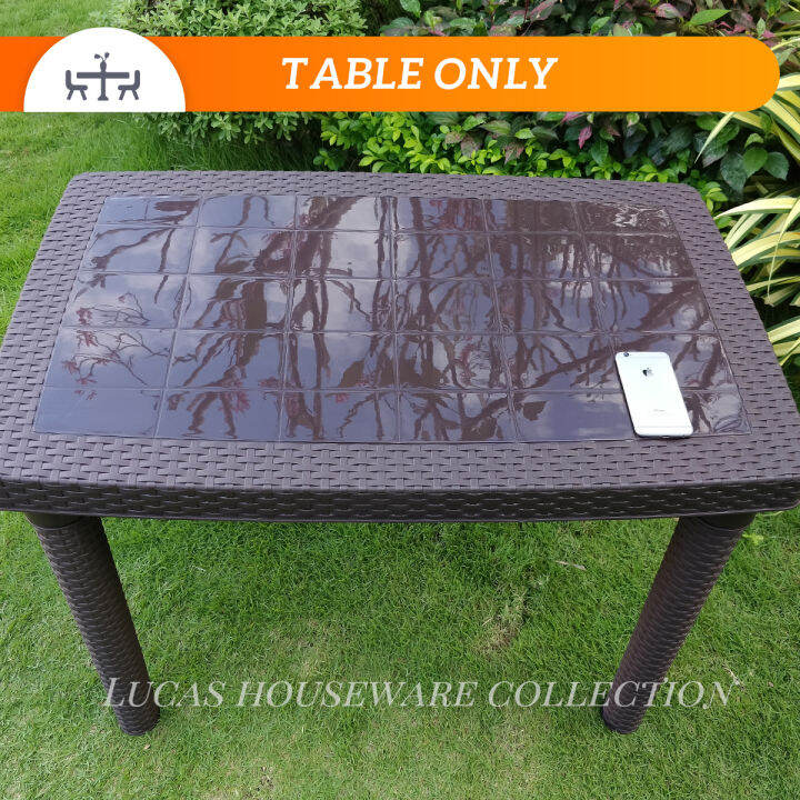 SAMPAGUITA DINING TABLE RECTANGULAR RATTAN DESIGN TABLE 24x36 (TABLE ...