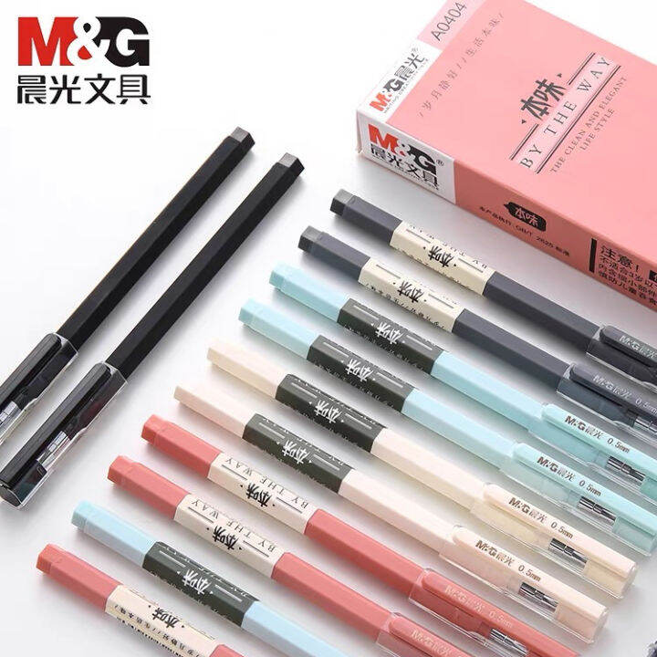 Schoolhaul 1 piece M&G minimalist refillable sign pen black gel pen 0 ...