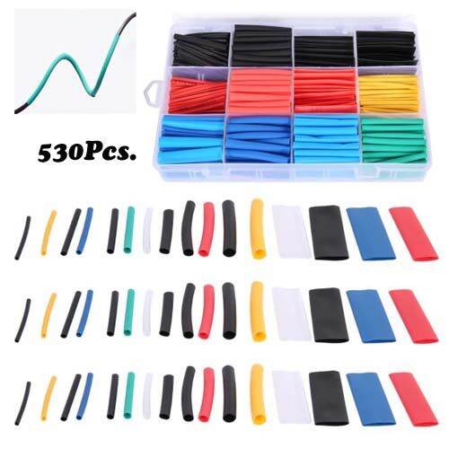 New 530Pcs. Electric Cable Repair Connector Cover Wire and Cord Heat ...