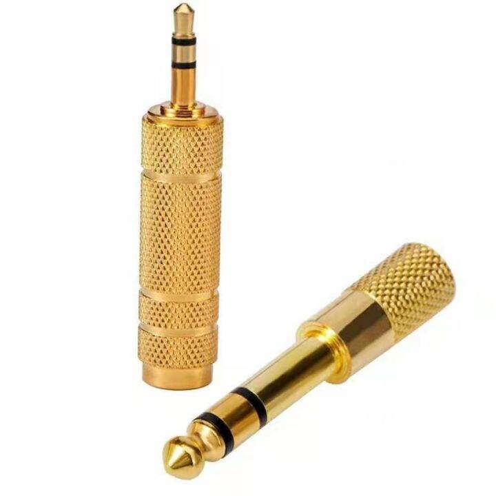 Original 2pcs/set 3.5mm to 6.5mm 6.35mm Male to Female Audio Adapter 6. ...