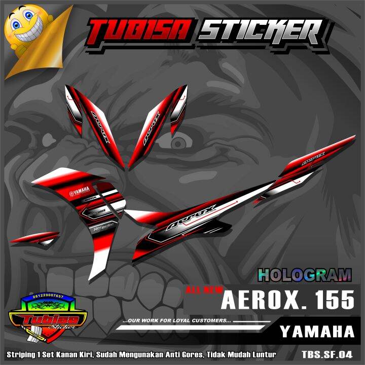 Sticker Striping Aerox 155 - Stiker Striping Variasi All New Aerox 155 ...