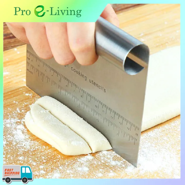Stainless Steel Smoother Cake Scraper spatula Pizza Scraper Cutter ...