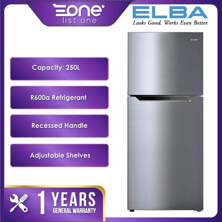 【Own Truck Delivery】Elba 2 Door 250L Refrigerator ER-G2521(SV) | Fridge ...