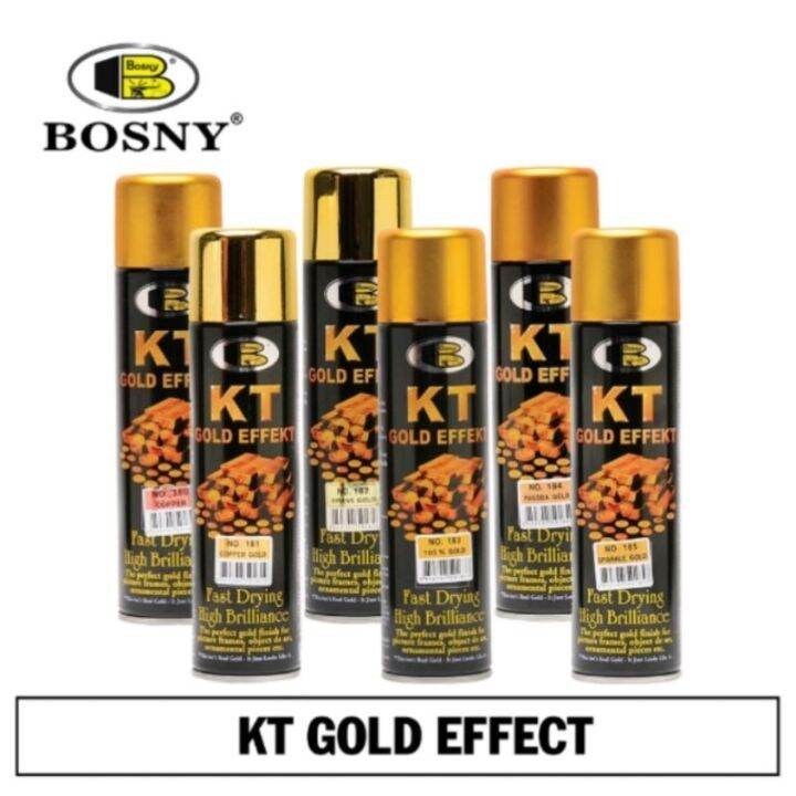 【Espesyal na Alok】 BOSNY KT GOLD EFFECT SPRAY PAINT / CHROME FINISH ...