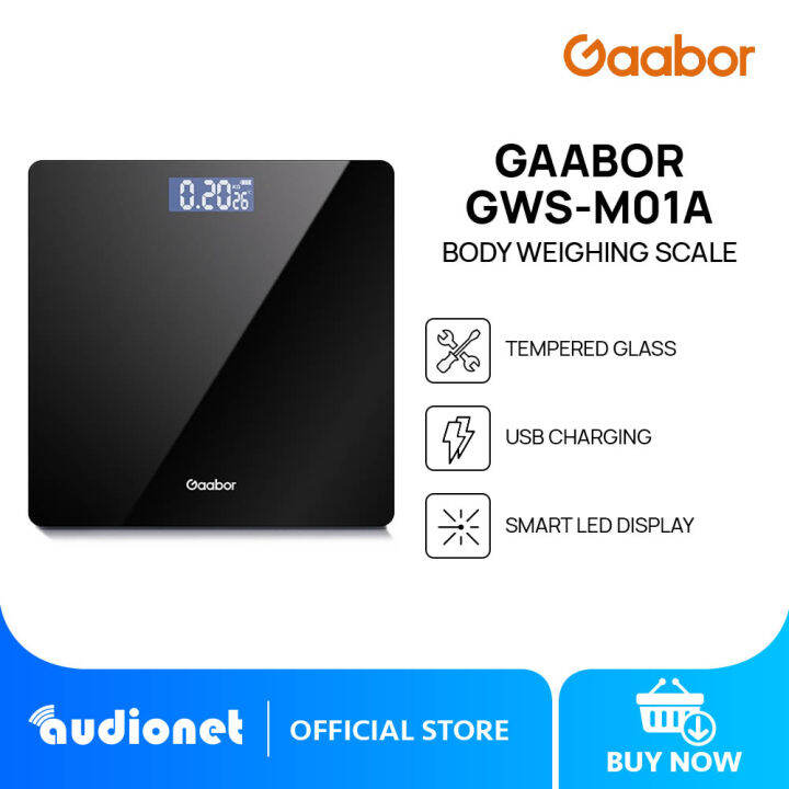 Gaabor GWS-M01A Body Weighing Scale HD Tempered Glass Display Low Error ...