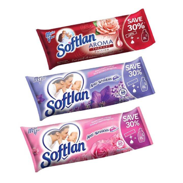 Softlan Anti-Wrinkles Fabric Conditioner Economy Pack (500ml) - 3 ...
