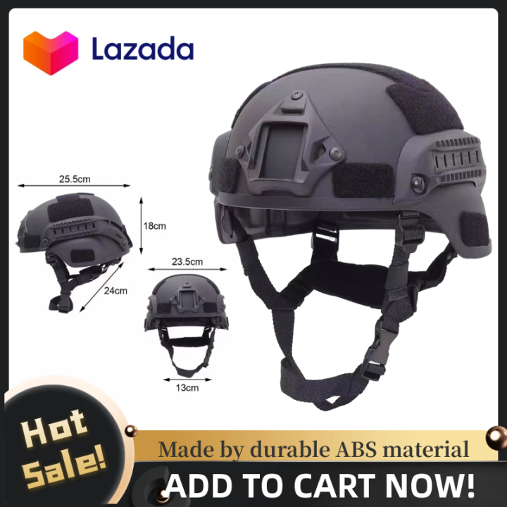 HONG Outdoor Fast Tactical Helmet ทหารยุทธวิธีการต่อสู้ RidingHunting ...