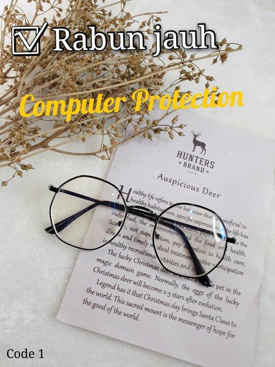 Cermin mata rabun jauh (spek myopia) with blueray protection (code 01 ...