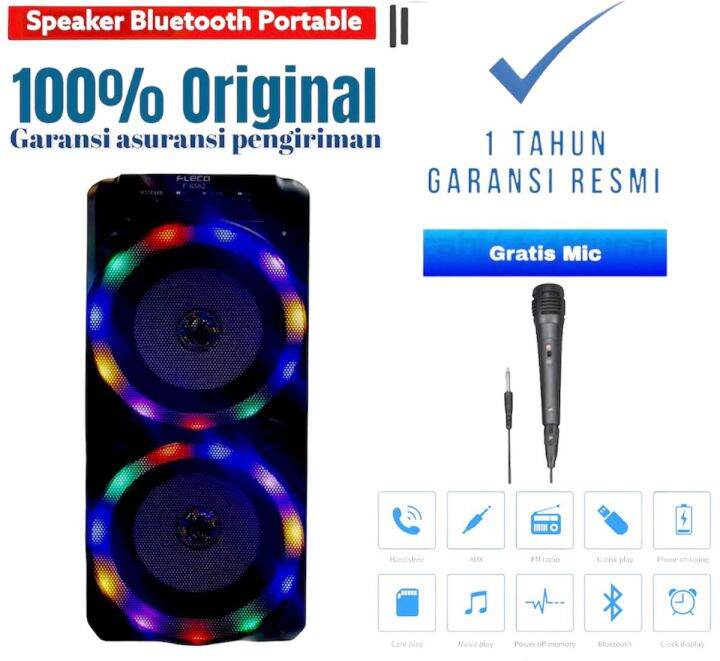 SALON BLUETOOTH KARAOKE SUPER BASS FREE MIC SPEAKER AKTIF SUPER BASS ...