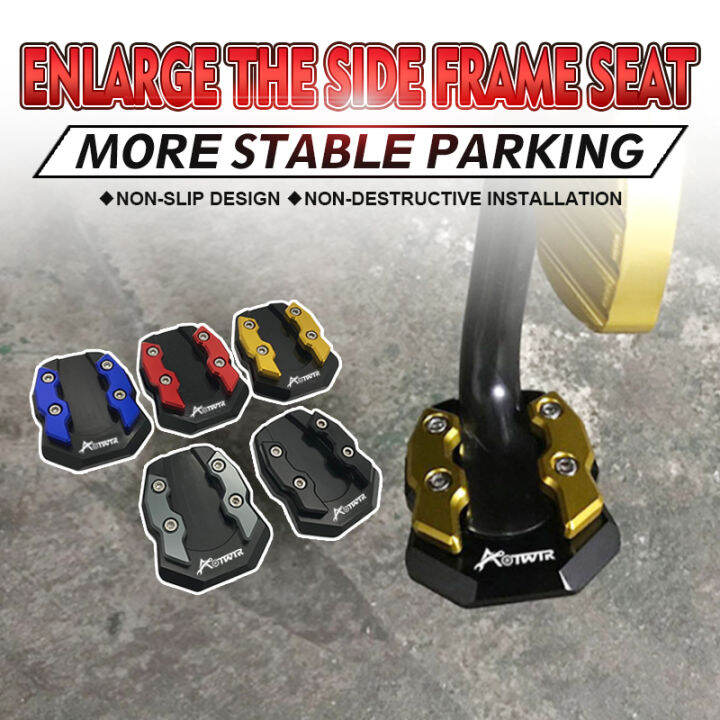 Motorcycle CNC Side Foot Kick Stand Enlarge Kickstand Extension Plate ...