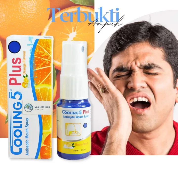 Cooling 5 Plus Orange Flavour Obat Sakit Gigi Berlubang / Anti Septik Mulut dan Tenggorokan ...