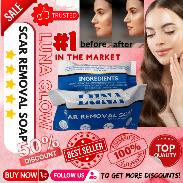 🧼⚡️🫧🛀 Luna Glow Scar Removal Soap🧼⚡️🫧🛀 Clear Skin Now No More Scars ...