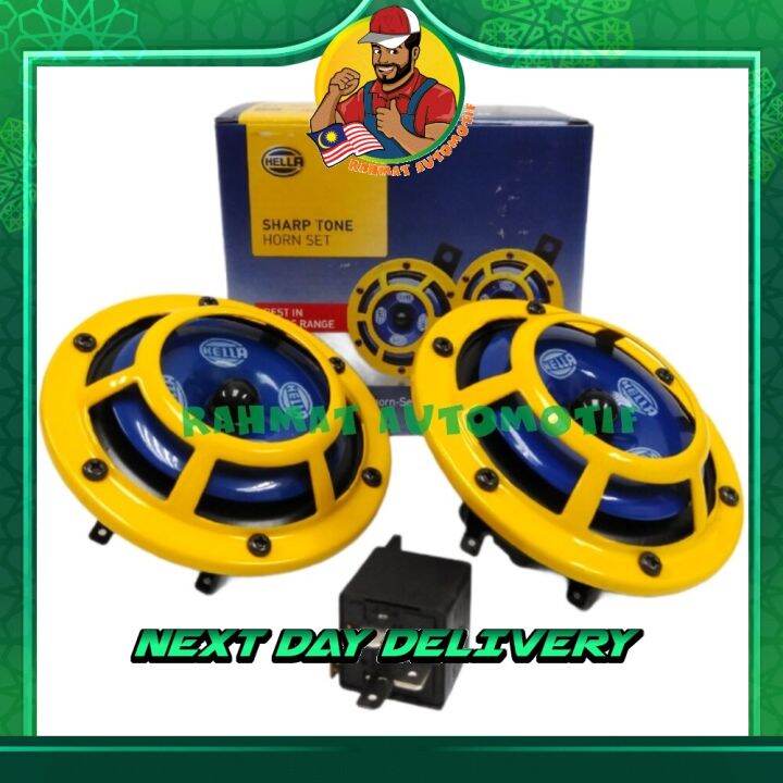 Original Hella Sharp Tone 12V with Relay Louder Car Motor Horn ...
