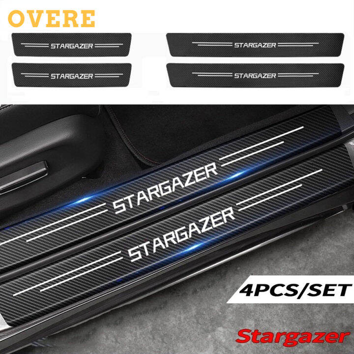 Car Door Trunk Threshold Strips Sticker Carbon Fiber Vinyl Wraps ...