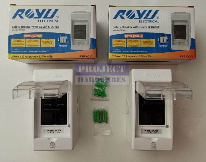 Royu Safety Breaker with Aircon Outlet and Cover 20 and 30 amperes ...