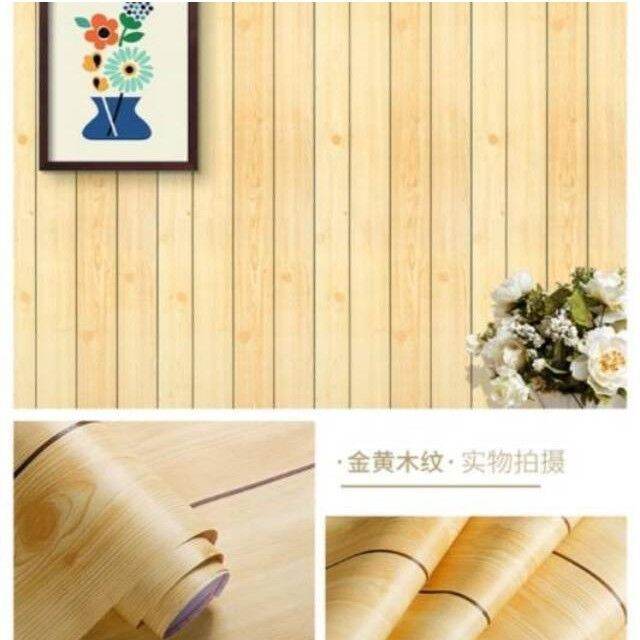 Wallpaper Dinding Kayu Kuning | Lazada Indonesia