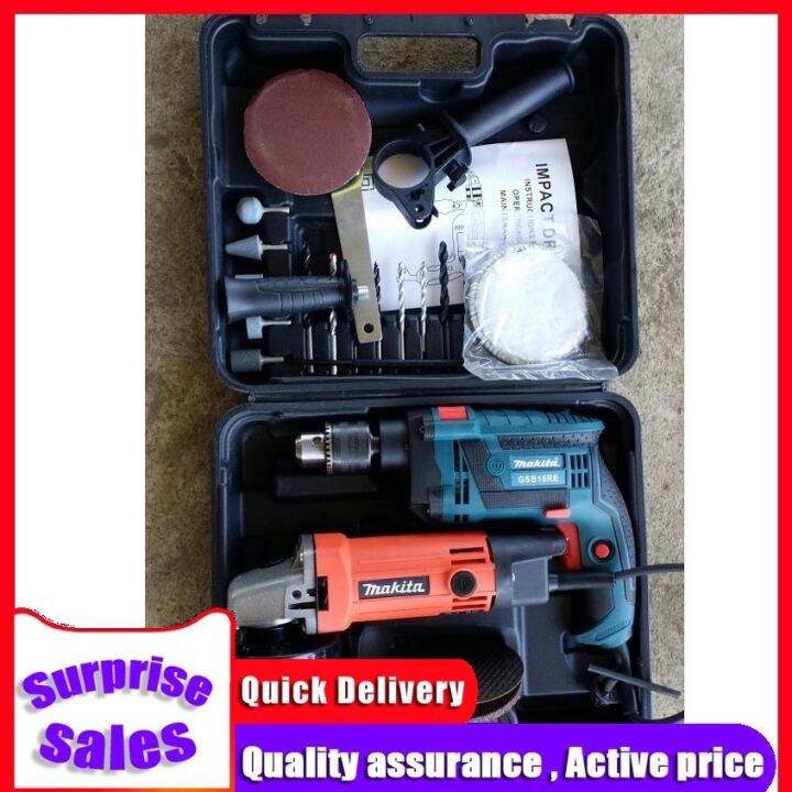 Makita Drill And Grinder Drill Set Electric Drill Set Impact Tools ...