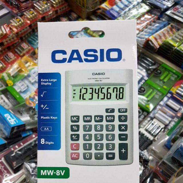 คุ้ม casio mw-8v สีขาว เครื่องคิดเลขตั้งโต๊ะ 8หลัก ของใหม่ ของแท้รับ ...