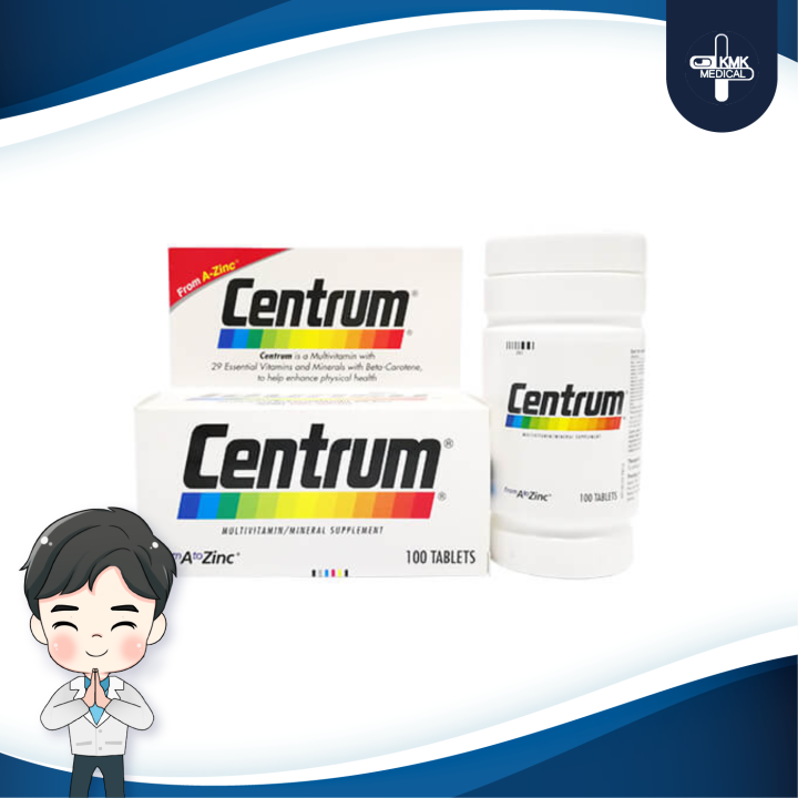 [สูตรใหม่!]Centrum 100 เม็ด วิตามินรวมตั้งแต่ A ถึง Z ช่วยบำรุงร่างกาย ...