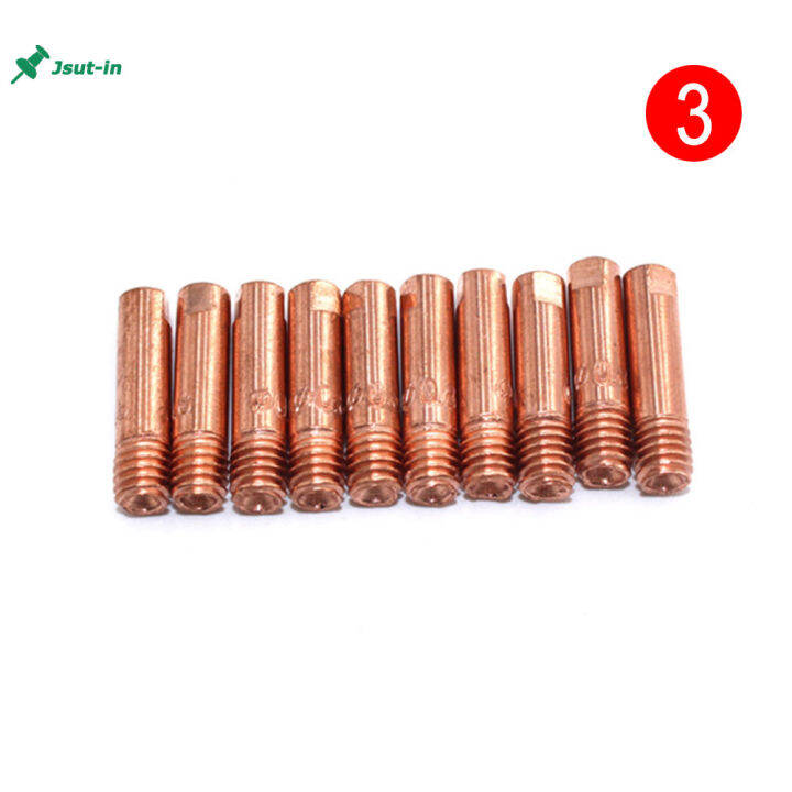 Just-in 10 Pcs Welder Torch Nozzles Contact Tip Gas Diffuser Electrode Tips Set for MIG Welding ...